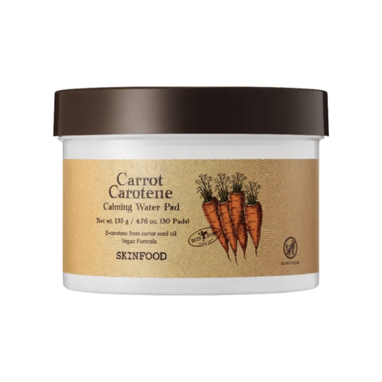 Carrot Carotene Calming Water Pad Mini 30 pads - K Beauty